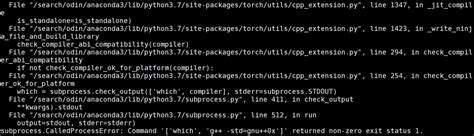 subprocess calledprocesserror command [ which g std gnu 0x