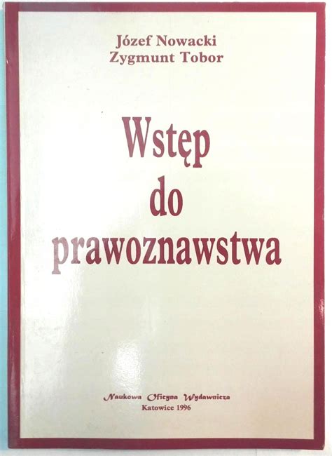 NOWACKI WSTĘP DO PRAWOZNAWSTWA 12757343347 Książka Allegro