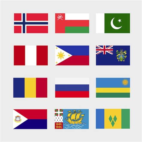 Premium Vector Flag Countries Vector Design Template Collection