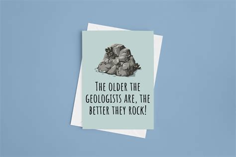 Funny Geology Birthday Card Geologist Greeting Card The Etsy