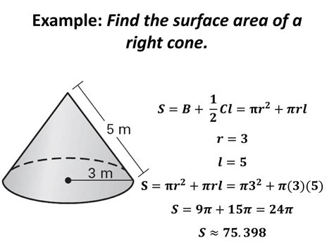 Surface Area Of A Cone Example