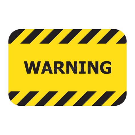 Set Blank Rectangle Warning Sign Attention Sign Caution Sign Notice