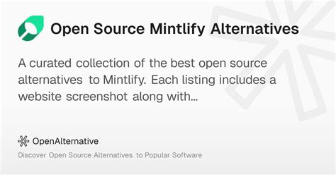 4 Best Open Source Mintlify Alternatives 2025