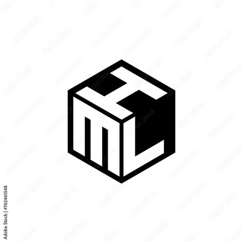 Mlh Letter Logo Design With White Background In Illustrator Cube Logo