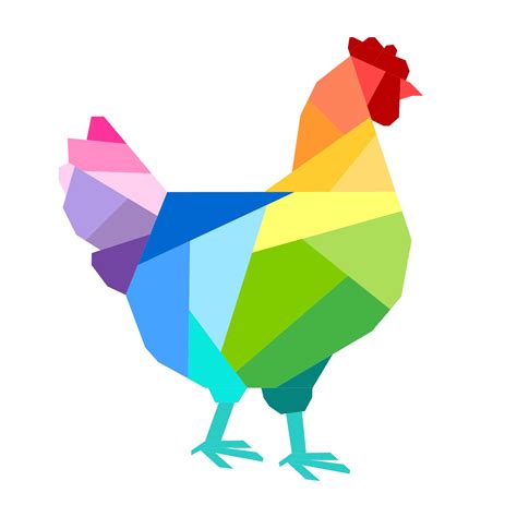 Geometric Chicken Chicken Silhouette Paper Pieced Pattern Quiet