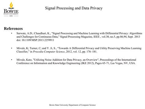 lit review talk signal processing and machine learning with