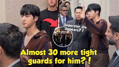 Jin Was Guarded So Tightly At This Gucci Event Jins Sexy Appearance