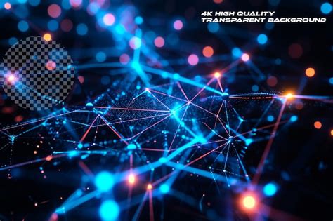 Premium Psd Holographic Coding Structure Network Of Nodes On