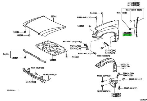 Купить Toyota 538026A211 (53802-6A211) Крыло для Lexus LX470. Цены ...