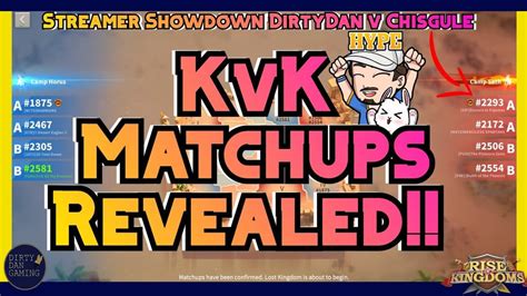 Kvk Matchups Revealed Dirtydan Vs Chisgule Rriseofkingdoms