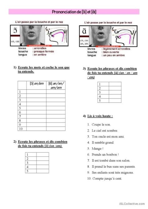 87 Prononciation Français Fle Fiches Pedagogiques Pdf And Doc