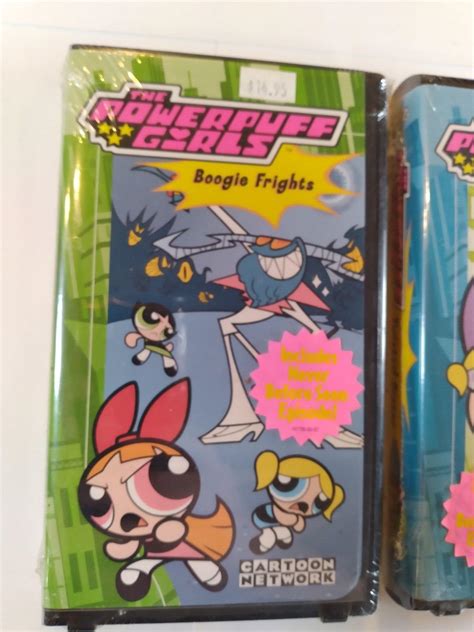 2x Vintage Powerpuff Girls Sealed Vhs Tapes In Clamshell Cases Never
