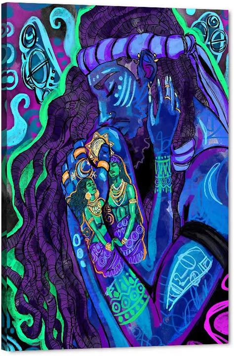 African American Canvas Art Printblack Love King And Queen Wall Art