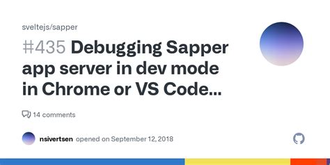 Debugging Sapper App Server In Dev Mode In Chrome Or Vs Code Not