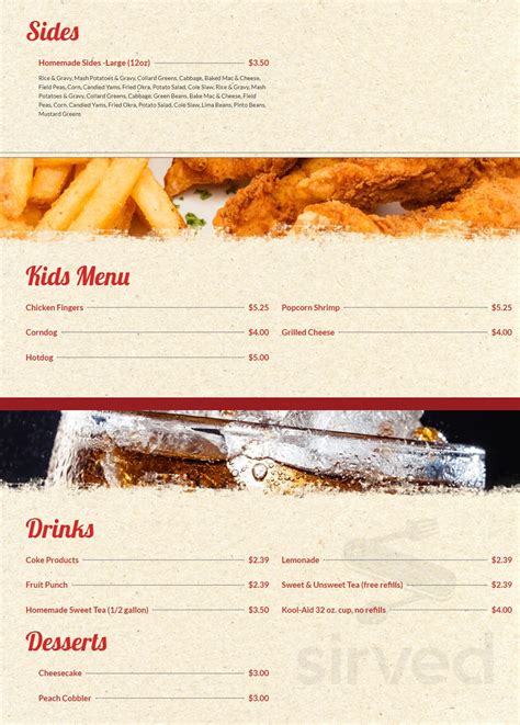 Big Mikes Soul Food Menu In Myrtle Beach South Carolina Usa