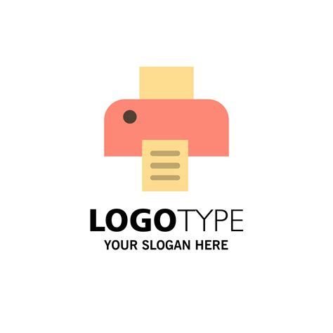 Printer Printing Print Business Logo Template Flat Color 18021587
