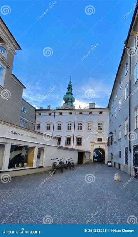 Salzburg Old Town Streets Shops And Buildings Stock Image Image Of