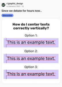 How Do I Center Texts Correctly Vertically