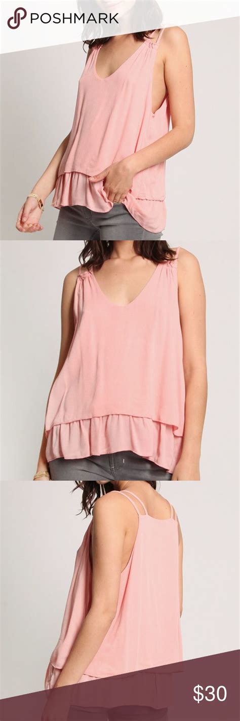 Light Pink Double Strap Top For Women Brand New With Tags