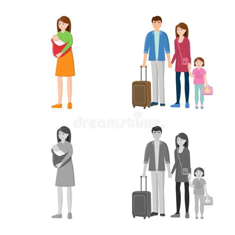 Illustration De Vecteur De Signe De Caract Re Et D Avatar Collection D