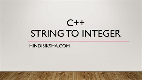 c converting a string to an integer and vice versa in hindi youtube