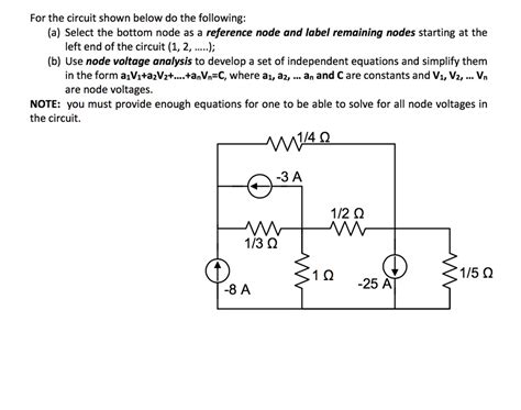 solved for the circuit shown below do the following a select the