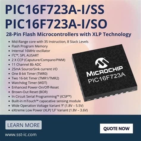 pic16f723a 8 bit microcontroller mcu