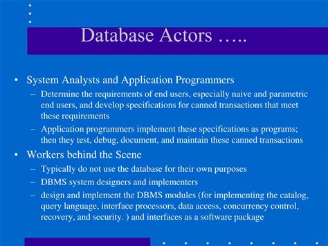 PPT Database Actors PowerPoint Presentation Free Download ID 5709104