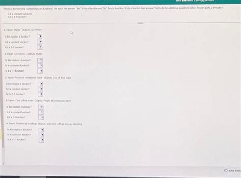 Which Of The Following Relationships Are Functions