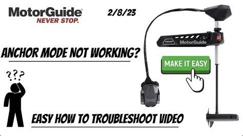 MotorGuide Anchor Mode Not Working How To Fix Anchor Mode Quick Fix YouTube