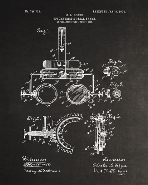 Optometry Patent Print Set Of 3 Optometrist Ts Medical Art