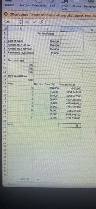 Solved I Need Help Calculating The Npvi Have Started The