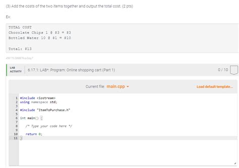 solved 1 create three files to submit itemtopurchase h
