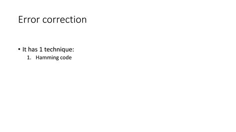 Error Detection And Correction Ppt