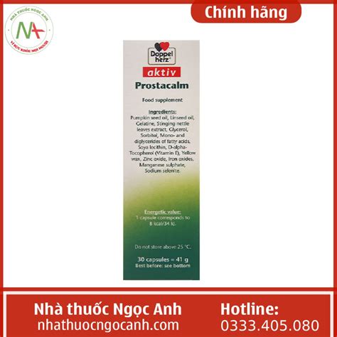 Doppelherz Aktiv Prostacalm Có Tốt Không Giá Bao Nhiêu Mua ở đâu