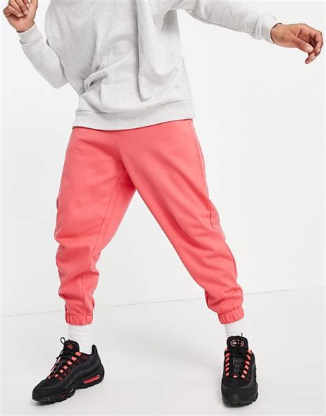 Asos Design Oversized Trackies In Pink Part Of A Set Pink Asos