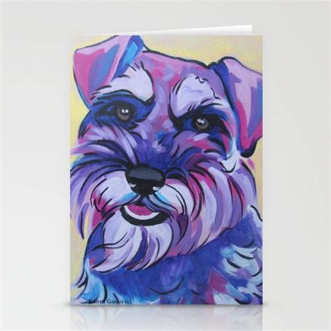 Schnauzer Pop Art Pet Portrait Stationery Cards By Karren Garces Pet