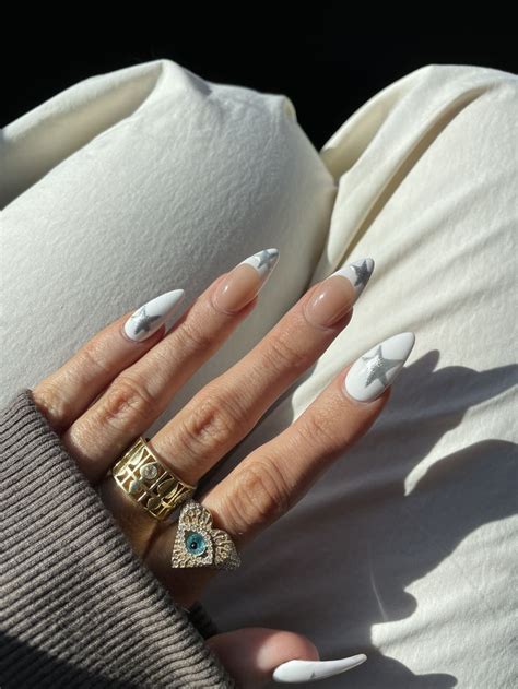 Chrome Star Nails Star Nails Dream Nails Minimalist Nails