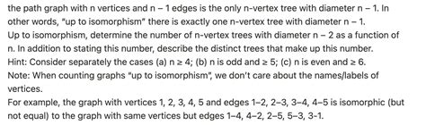 Solved The Path Graph With N Vertices And N Edges Is The Chegg