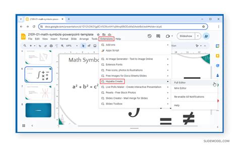 09 Accessing Hypatia Create Extension In Google Slides SlideModel