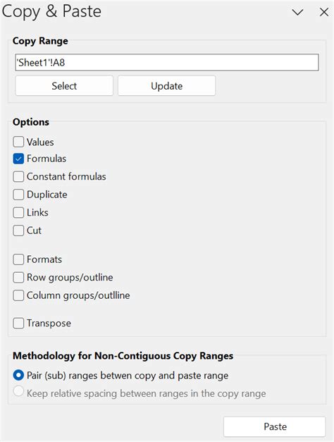 Selections Copy Paste Accelerate Excel