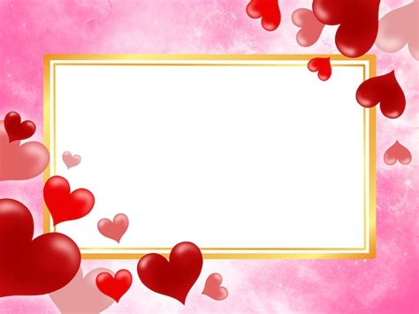 Fondo de marco de San Valentín Foto Premium