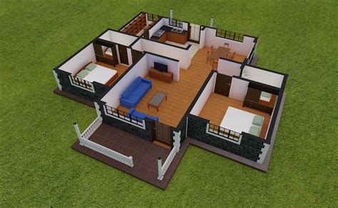 Floor Plan Two Bedroom House Plans In Kenya
