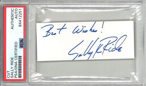 Sally Ride Signed Cut Signature Psa Dna 84412251 D Nasa Astronaut