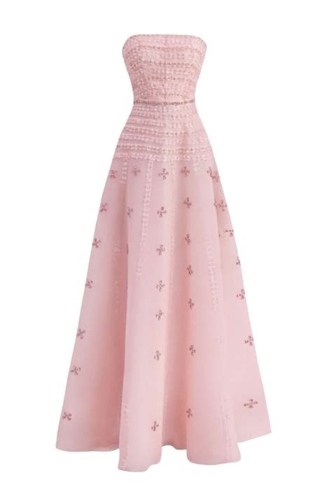 Pink Crystal Embellished A Line Maxi Dress Cult Mia Happy Clothing