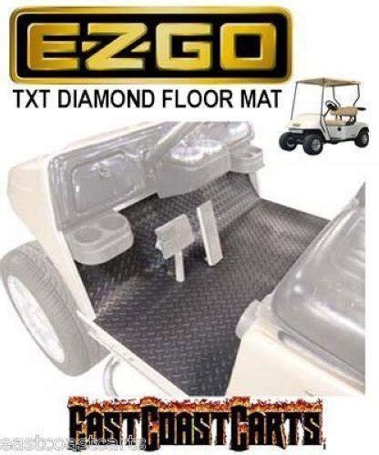 Ezgo 1994 20015 Golf Cart Diamond Floor Mat Black Rubber 70048 G05