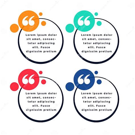 Set Of Inverted Comma Sign Templates For Web Chat Or Remark Stock