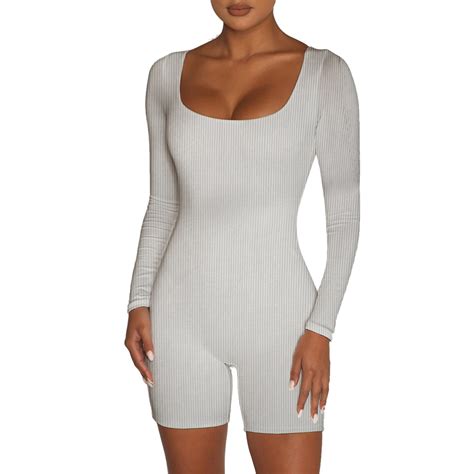 Pmuybhf Female July 4th Long Sleeve Romper Dress With Shorts Womens