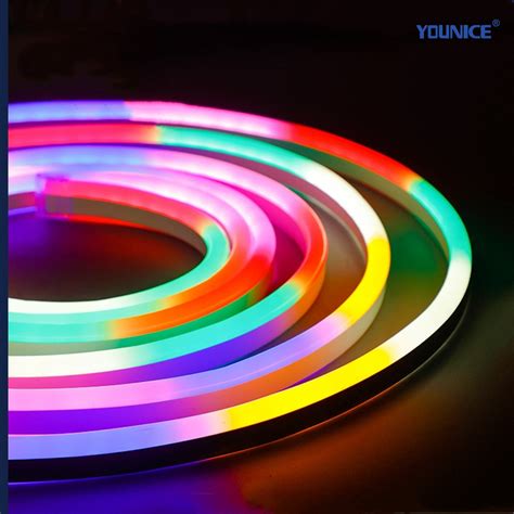 Color Chasing Addressable Spi RGB LED Neon Strip With Stable Signal For Decorative Lighting