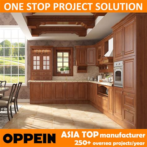 Oppein Transitional PP Eco Wood Kitchen Cabinet OP PP Kitchen Cabinet And Kitchen Furniture
